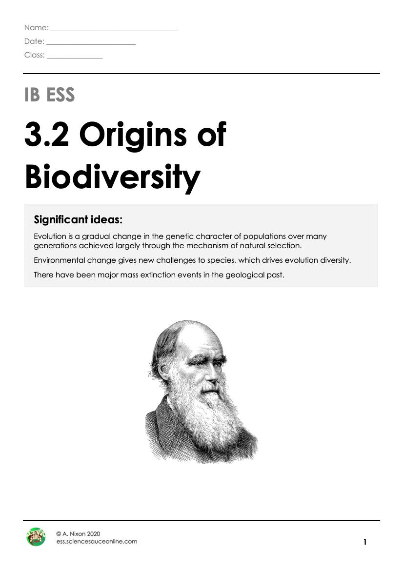 3.2 Origins of Biodiversity | IB ESS by Science Sauce