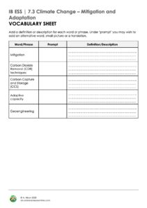 7.3 Climate Change - Mitigation and Adaptation | IB ESS by Science Sauce